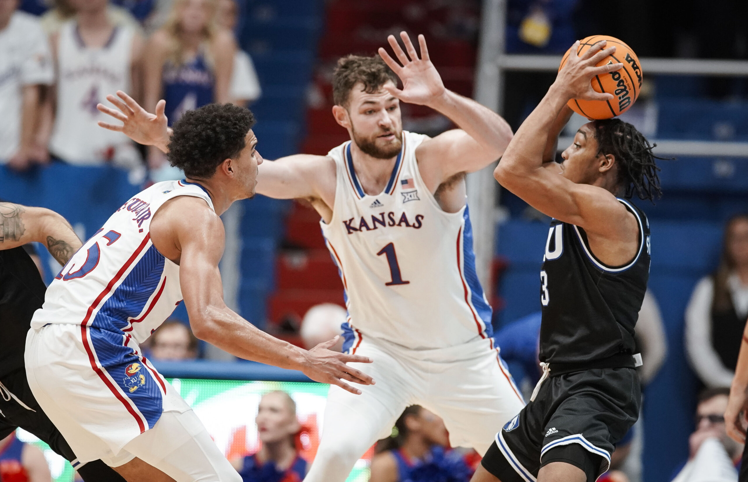 KU men’s basketball survives EIU’s furious upset bid, wins 71-63 | News ...